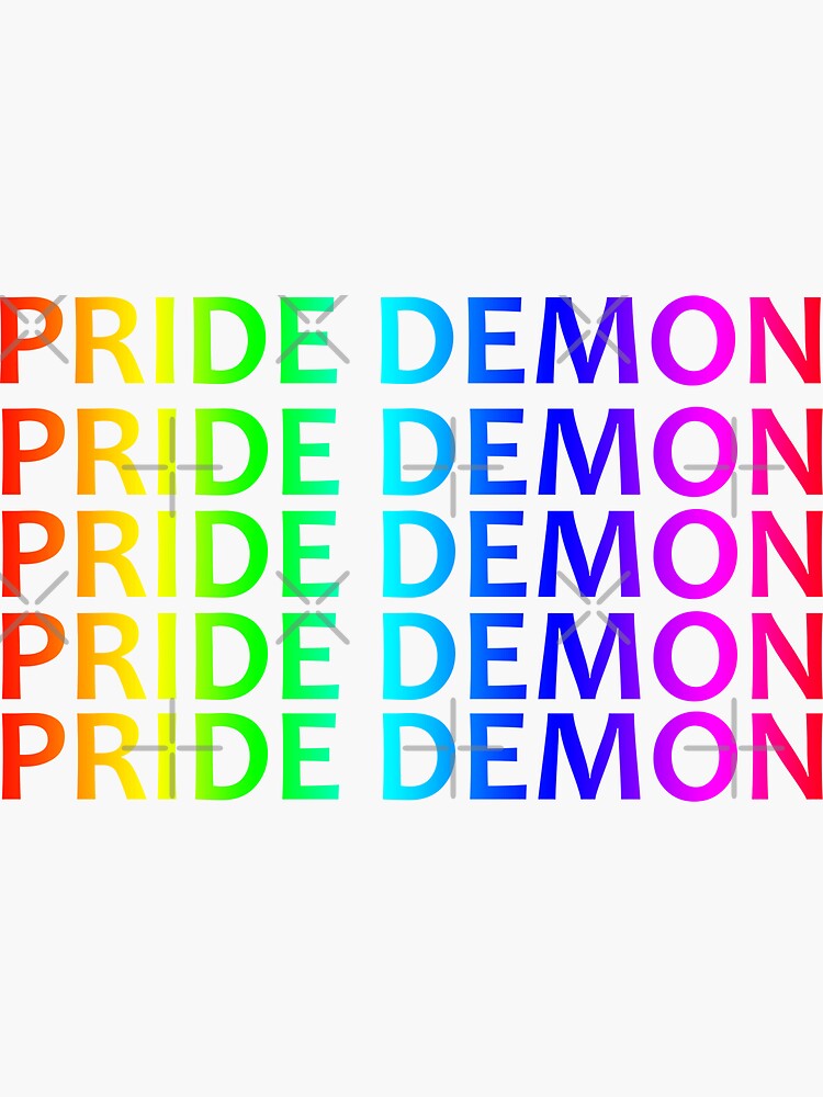 "Pride Demon Rainbow" Sticker for Sale by Meterezxt | Redbubble