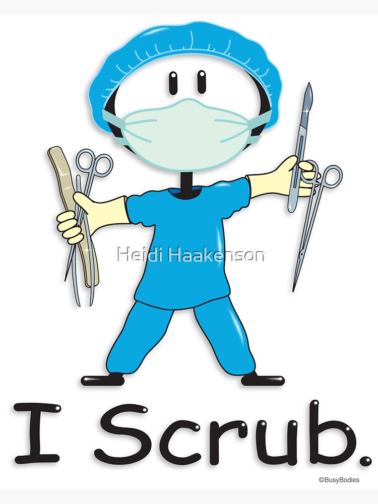 "I Scrub Surgical Technologist Stick Figure" Sticker for Sale by ...