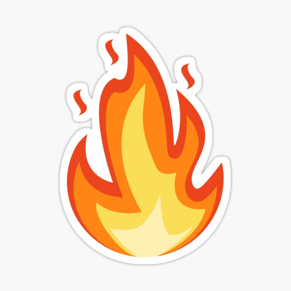 "Fire Flame simple Icon " Sticker for Sale by sweary12 | Redbubble