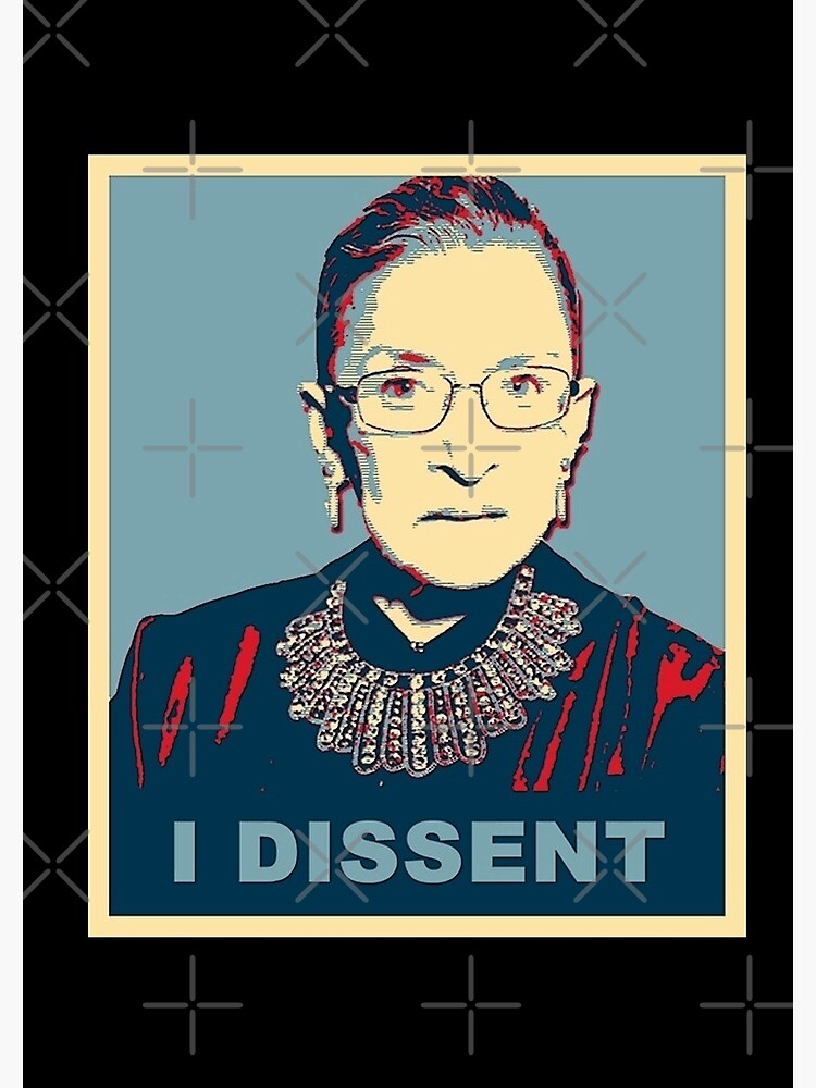 "Notorious RBG I DISSENT" Spiral Notebook by Thelittlelord | Redbubble