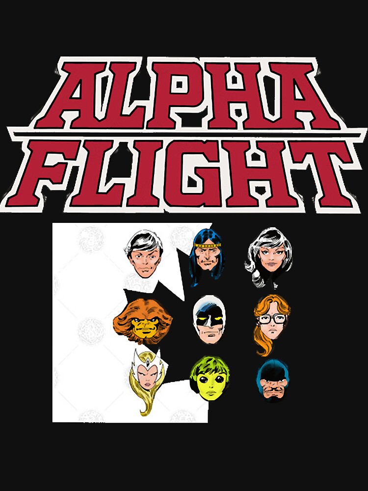 "CLASSIC ALPHA FLIGHT" T-shirt for Sale by Asherlogann | Redbubble ...