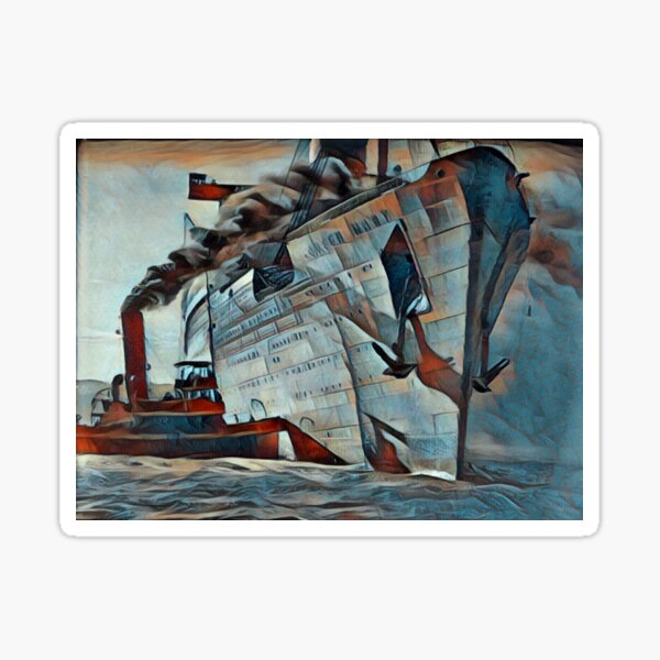 "RMS Mauretania" Sticker for Sale by SteveGlasgow | Redbubble