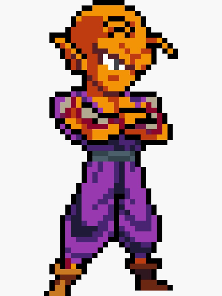 "Orange Piccolo Super Hero HQ Pixel Edition" Sticker for Sale by ...