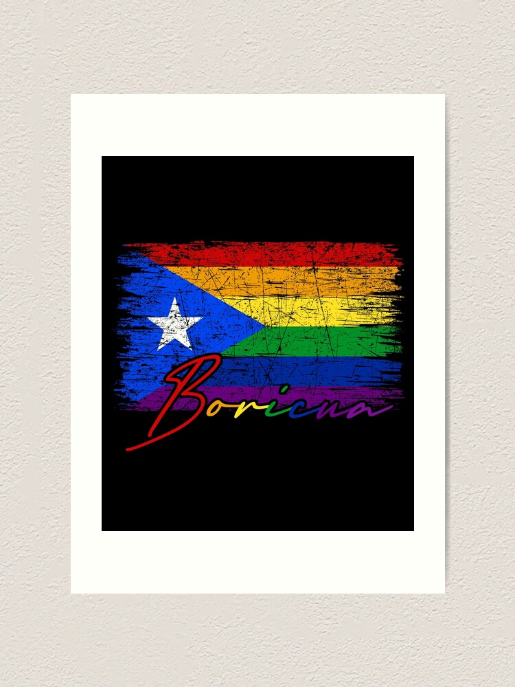 "Puerto Rico Boricua LGBT Gay Pride Flag" Art Print for Sale by ...