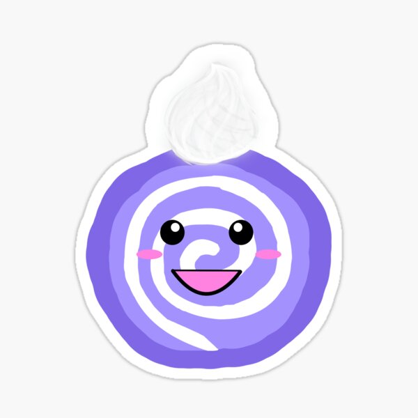 "Chibi Ube Roll Cake" Sticker for Sale by Artistgirl202 | Redbubble