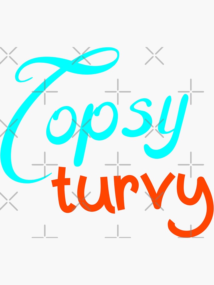 "Topsy-turvy, Funny Cool Best color art" Sticker for Sale by ...