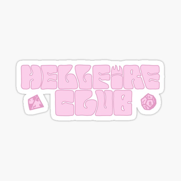 "Hellfire Club Pink" Sticker for Sale by DesignsByMist | Redbubble