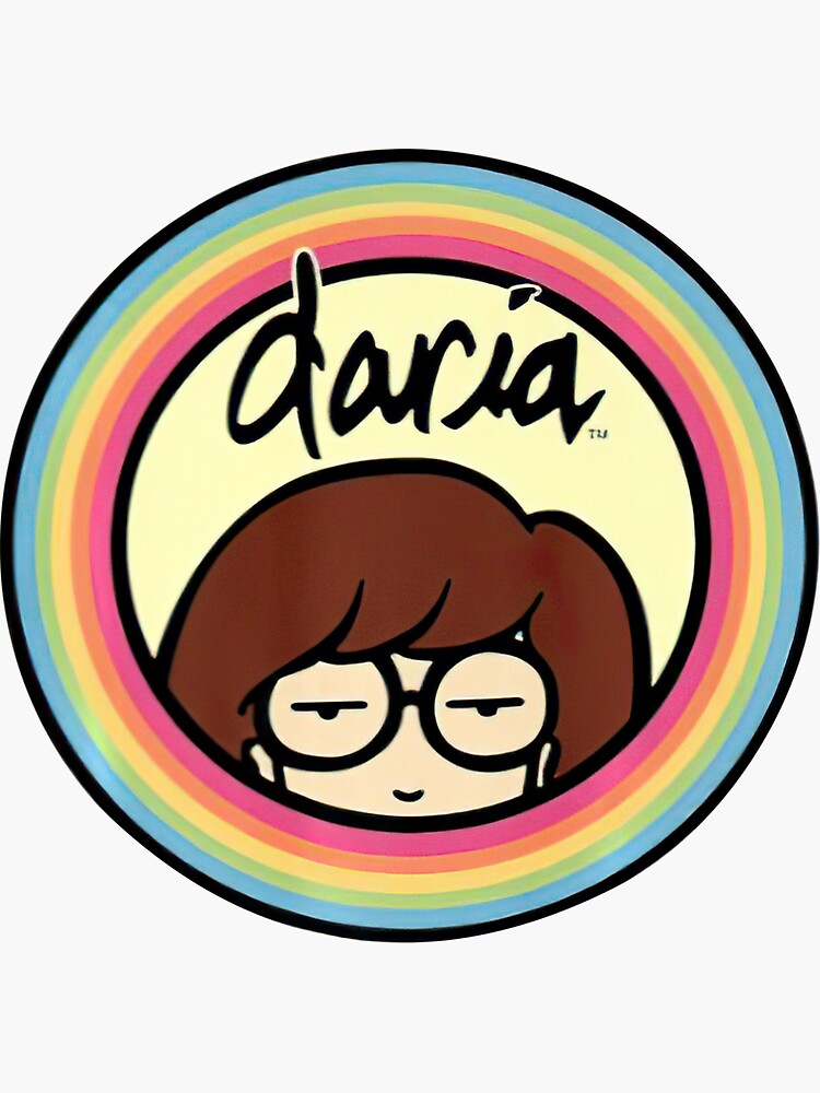 "Daria Morgendorffer Cartoon 90s Retro Vintage" Sticker for Sale by ...