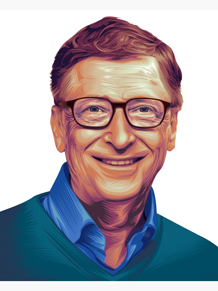 "art bill gates smile" Sticker by rimbisutarji | Redbubble