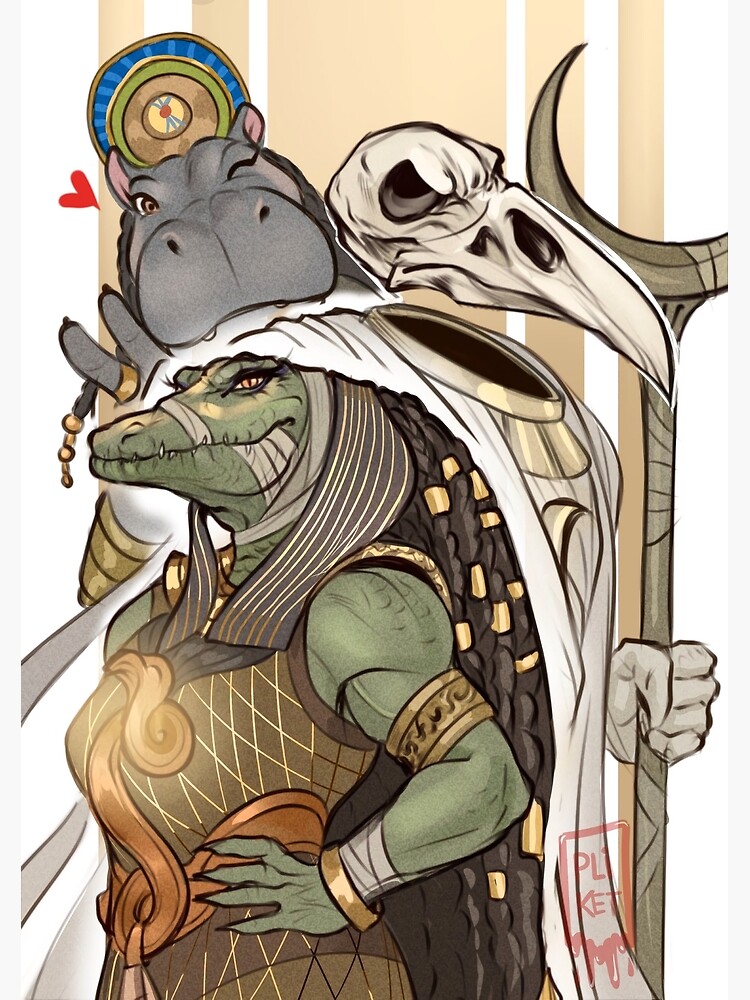 "Moon Knight Crocodile and Hippopotamus" Poster for Sale by clarksoncar ...