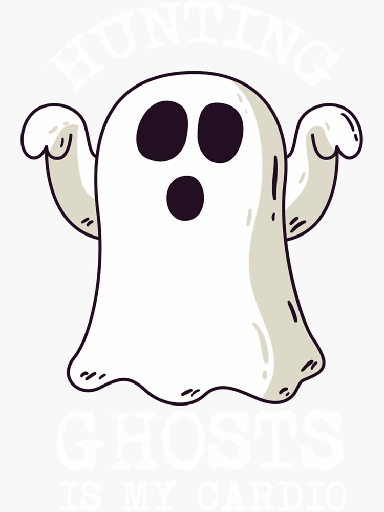 Pegatina «Cazar fantasmas es mi cardio Divertido Cita de Halloween ...