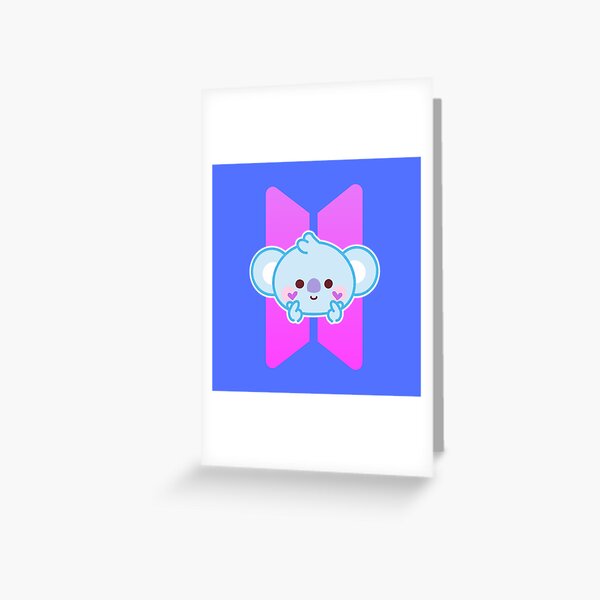 "BTS BT21 Characters Koya Festa Family Portrait Borahae" Greeting Card ...