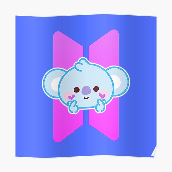 "BTS BT21 Characters Koya Festa Family Portrait Borahae" Poster for ...