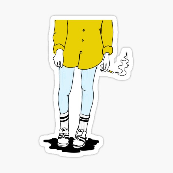 "Woman Smoking" Sticker by morganmeaux | Redbubble