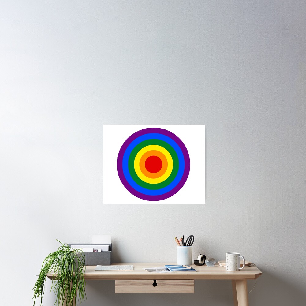 "LGBTQ Pride Flag Circle" Poster for Sale by kiippers | Redbubble