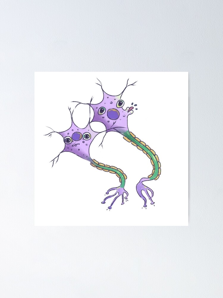 "My Last 2 Brain Cells" Poster for Sale by DrTeebu | Redbubble