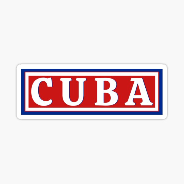 "Cuba Colours Plate" Sticker by FedSherDesign | Redbubble