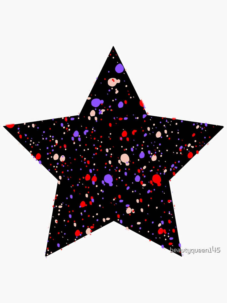 "Paint splattered star" Sticker for Sale by beautyqueen145 | Redbubble