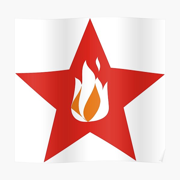 "Star with Fire" Poster for Sale by GetNew | Redbubble