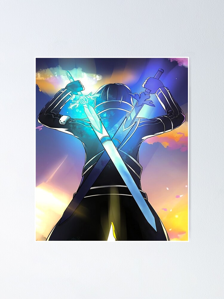"Sword Art Online - Kirito" Poster for Sale by Rosalethan | Redbubble
