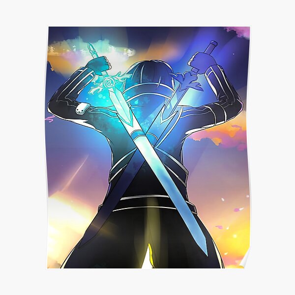 "Sword Art Online - Kirito" Poster for Sale by Rosalethan | Redbubble