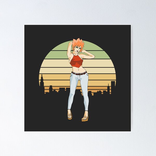 "Red Top Ginger Anime Waifu Girl" Poster by jorgechubuter | Redbubble