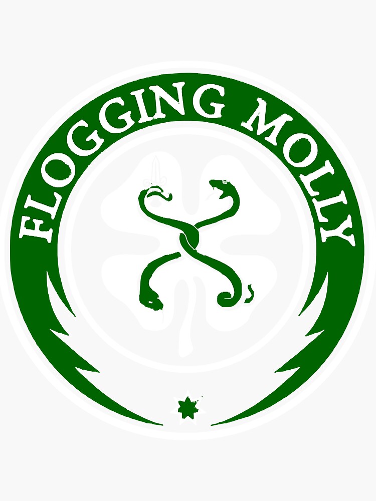 "Flogging Molly logo" Sticker for Sale by becauseallow | Redbubble