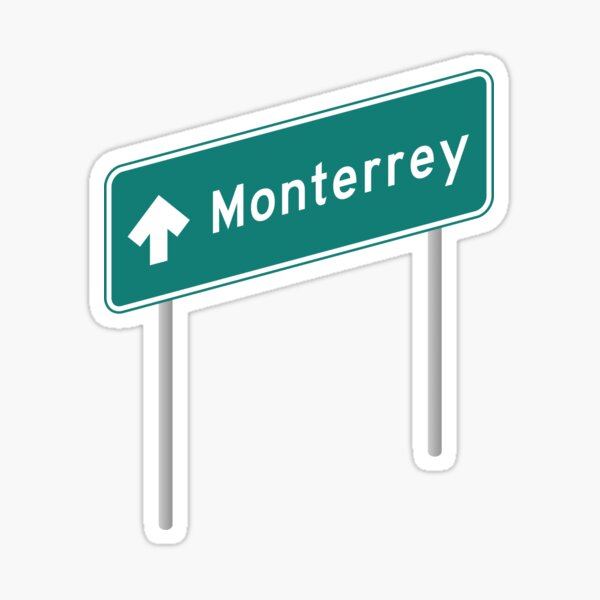 "Monterrey" Sticker by WordsMaps | Redbubble
