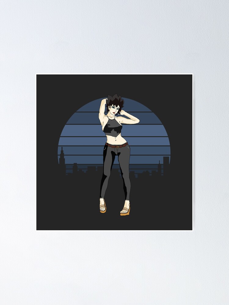 Goth Anime Waifu Girl Poster For Sale By Jorgechubuter Redbubble