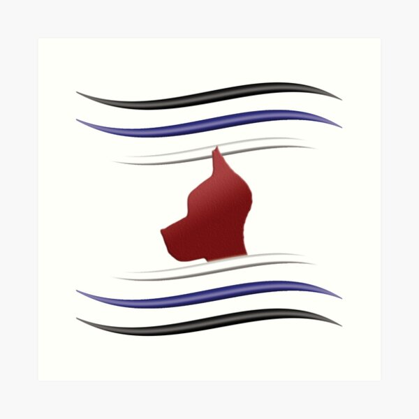 "Red Leather Puppy Hood" Art Print by KaseyLeigh | Redbubble