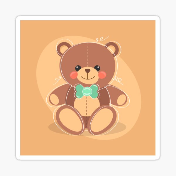"Tedy Bear Sticker" Sticker for Sale by clickart- | Redbubble