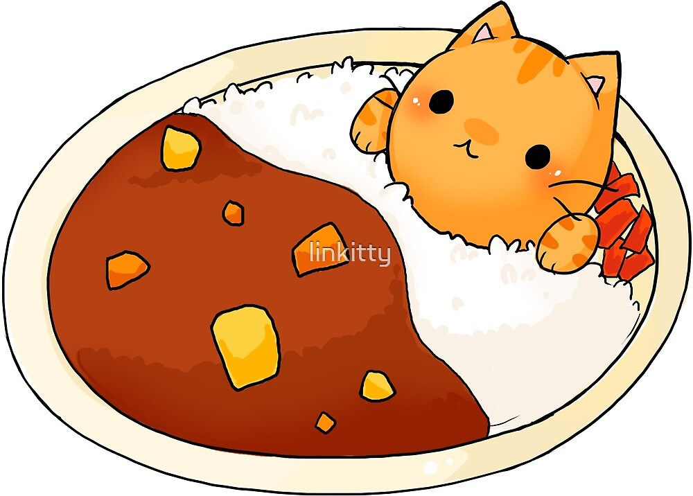 "Kare Raisu cat - Curry rice cat" by linkitty | Redbubble