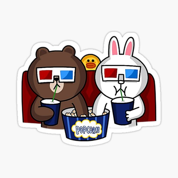 Brown And Cony Sticker Sticker For Sale By Vanlmurazik Redbubble