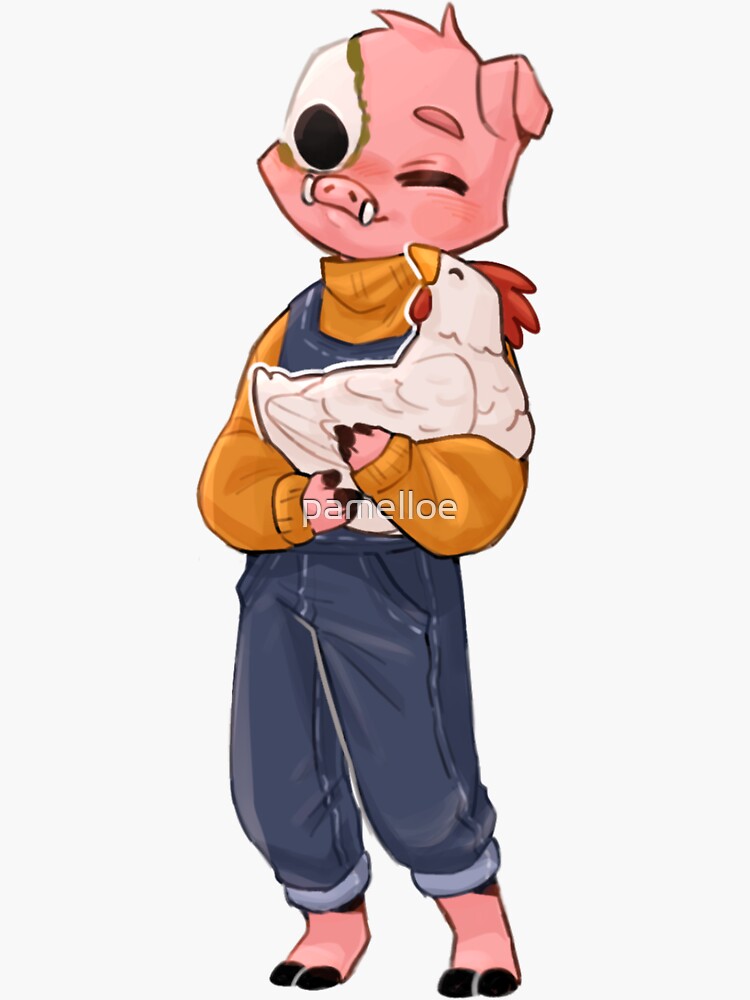 "Michael the pig (DSMP)" Sticker for Sale by pamelloe | Redbubble