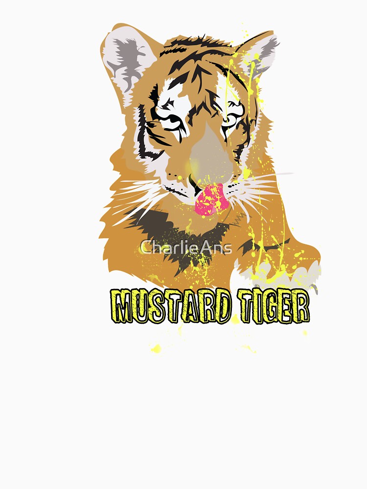 "Mustard Tiger" T-shirt for Sale by CharlieAns | Redbubble | mustard ...