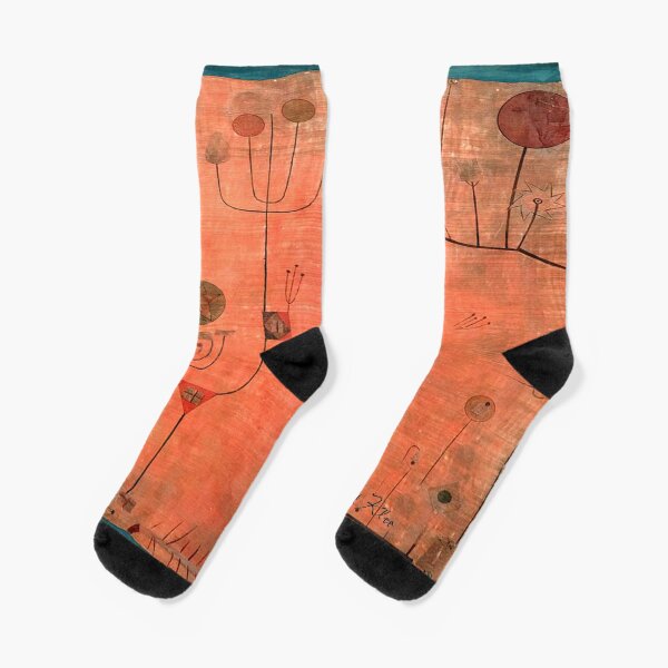 "Paul Klee "Fruits on Red" w/Signature | Klee-inspired" Socks for Sale ...
