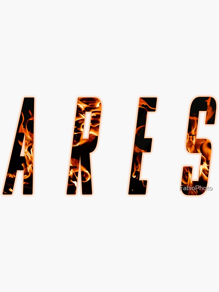 "God Ares lettering" Sticker for Sale by FabioPhoto | Redbubble
