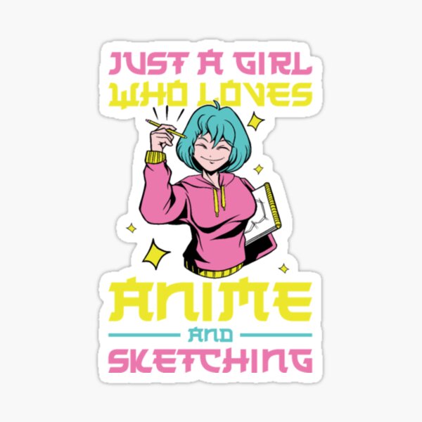 "Anime And Sketching Funny Anime" Sticker for Sale by TubisNuian ...