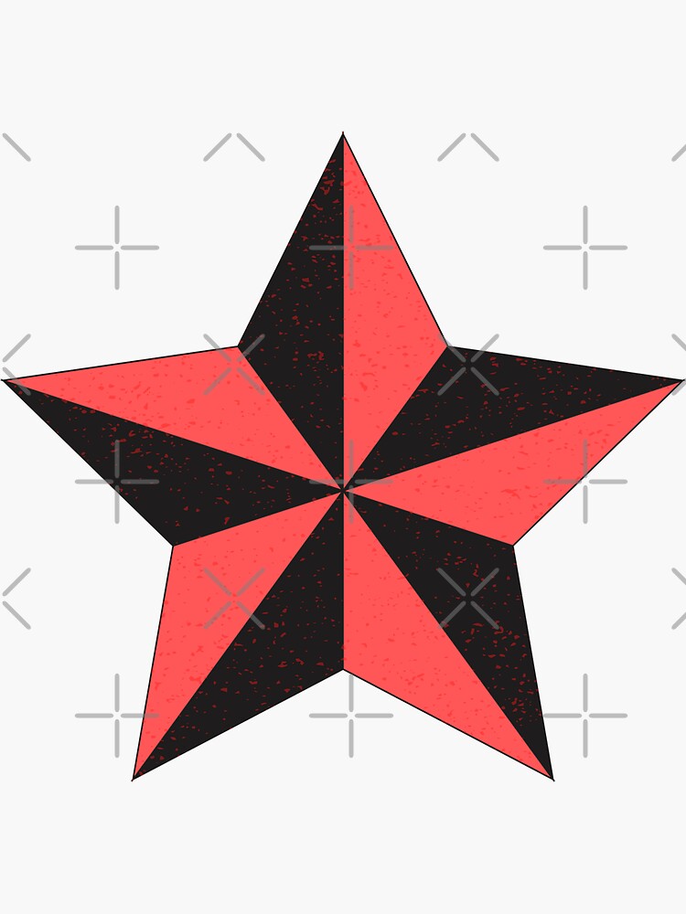 "RED BLACK STAR" Sticker by MKShopZurich | Redbubble