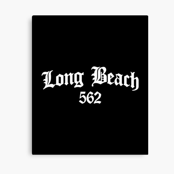 "Long Beach 562 Area Code OG Chicano Original Gangster Biker" Canvas ...