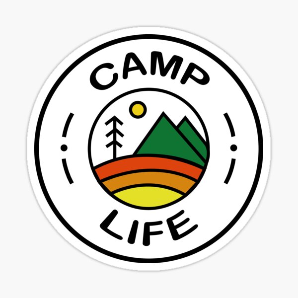 "Camping Life" Sticker for Sale by lahcenak | Redbubble