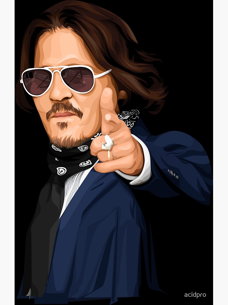 "Johnny Deep signature style for fans" Poster for Sale by acidpro ...
