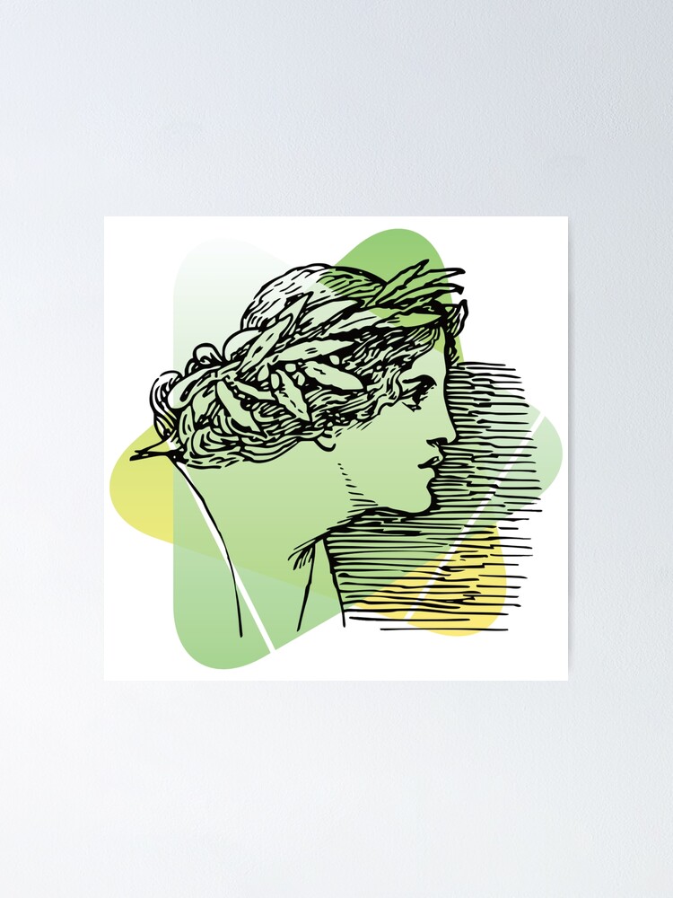 "Goddess greek art, green color patch, mythology" Poster for Sale by ...