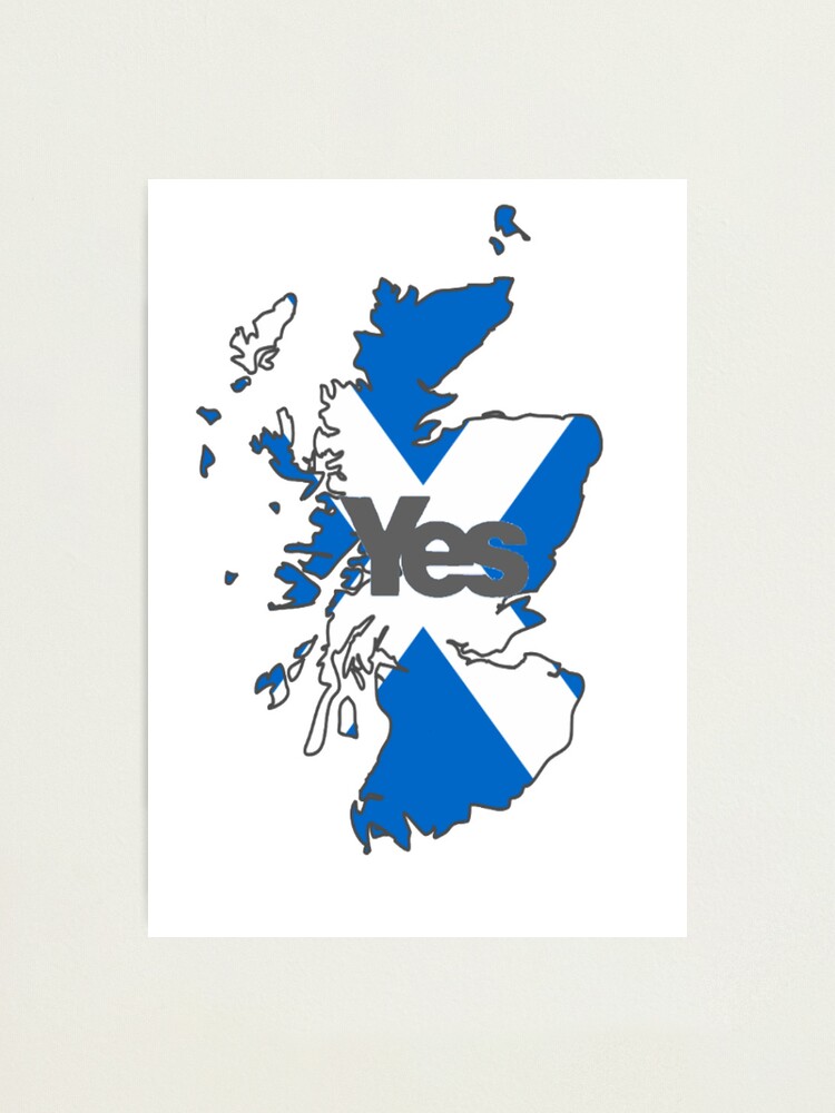 "Yes Scotland Saltire Logo" Photographic Print for Sale by skimmedlogos ...