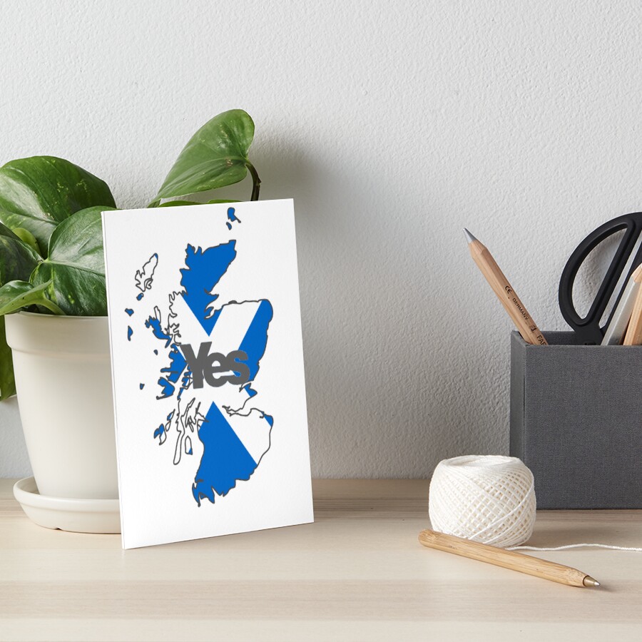 "Yes Scotland Saltire Logo" Art Board Print for Sale by skimmedlogos ...