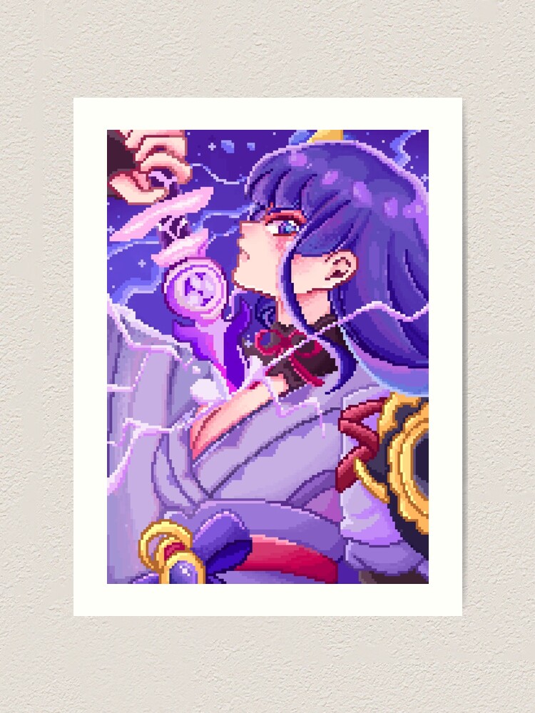 "Raiden Shogun Genshin pixel art" Art Print for Sale by Toyger-Lilly ...