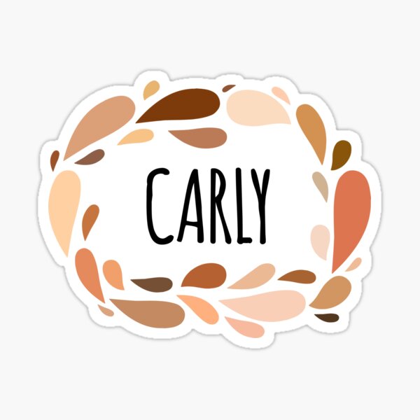 Pegatina «Carly - Nombres para Esposa Hija y Niña» de kindxinn | Redbubble