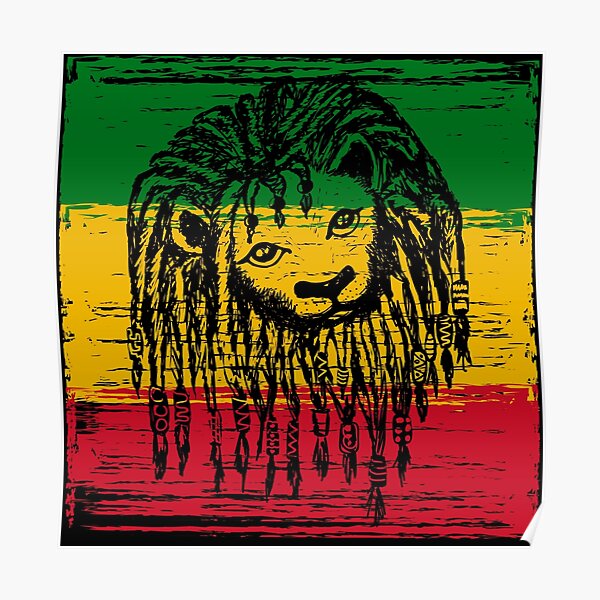 "Lion head with dreadlocks" Poster by IrinaShi | Redbubble