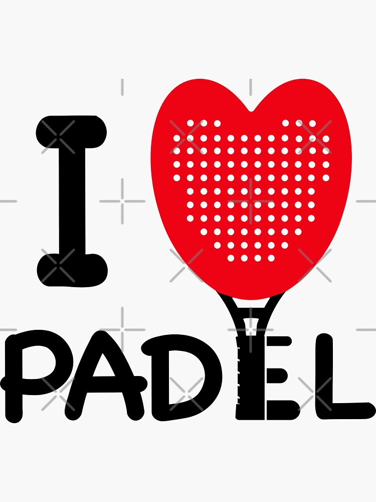 "I love Padel - for Padel tennis fans" Sticker by PadelVerso | Redbubble