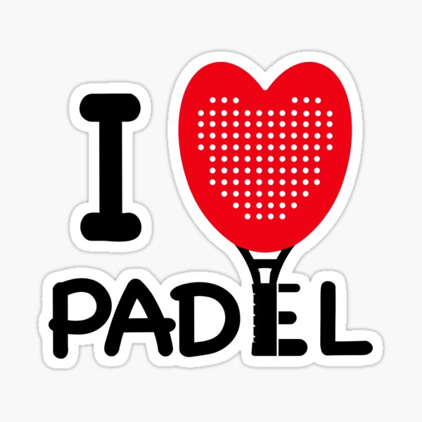 "I love Padel - for Padel tennis fans" Sticker by PadelVerso | Redbubble